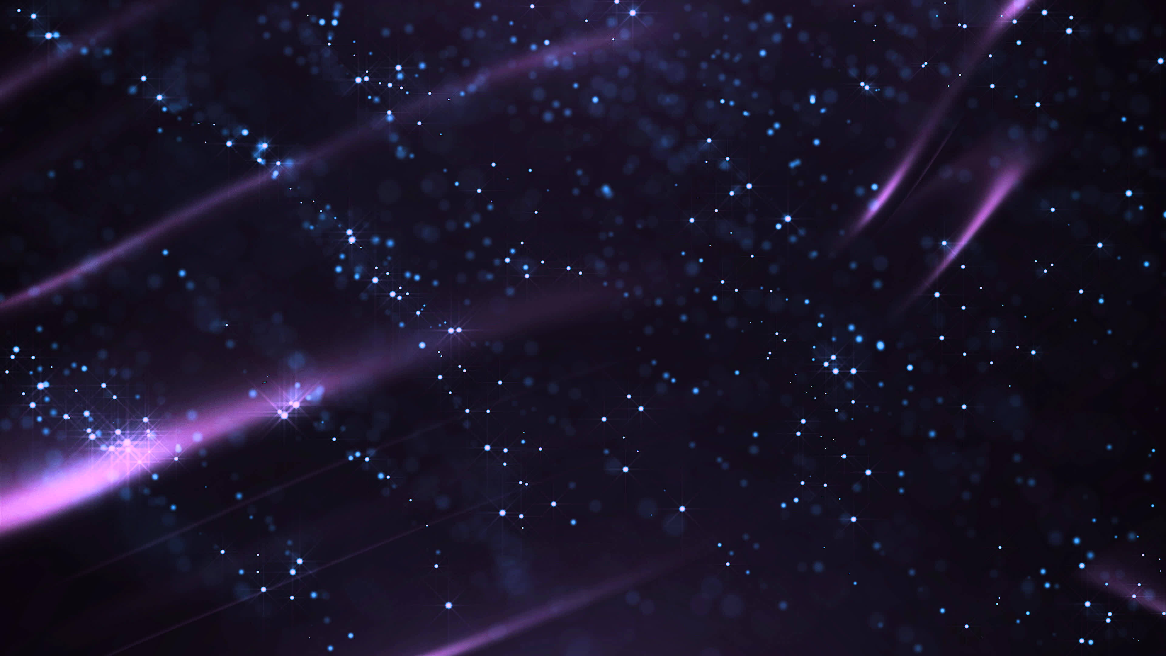 Abstract Motion Graphics Background With Simple Waving Lines With Flickering Particle Dots