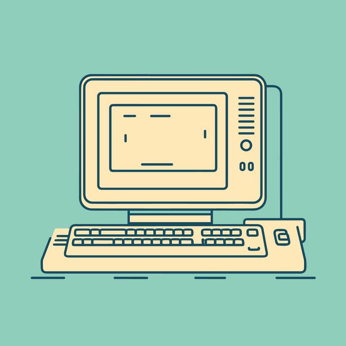 Vintage Computer Vector Art, Icons, and Graphics for Free Download