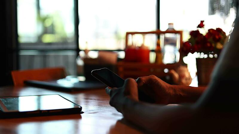 Woman Touching A Scrolling Page App On A Mobile Phone is stoke footage for market films and ...