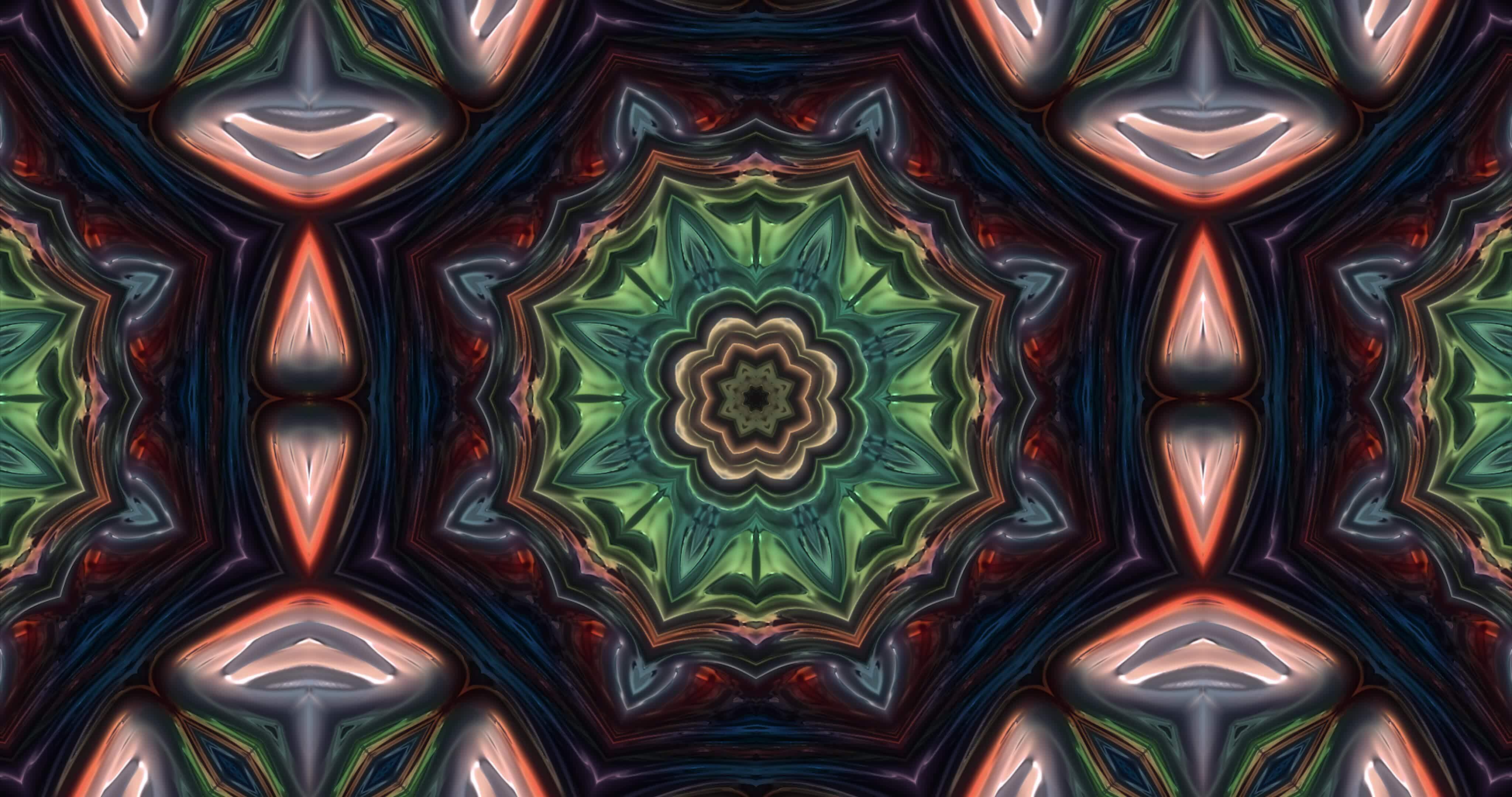 Abstract Kaleidoscope Animation Abstract Geometric Background