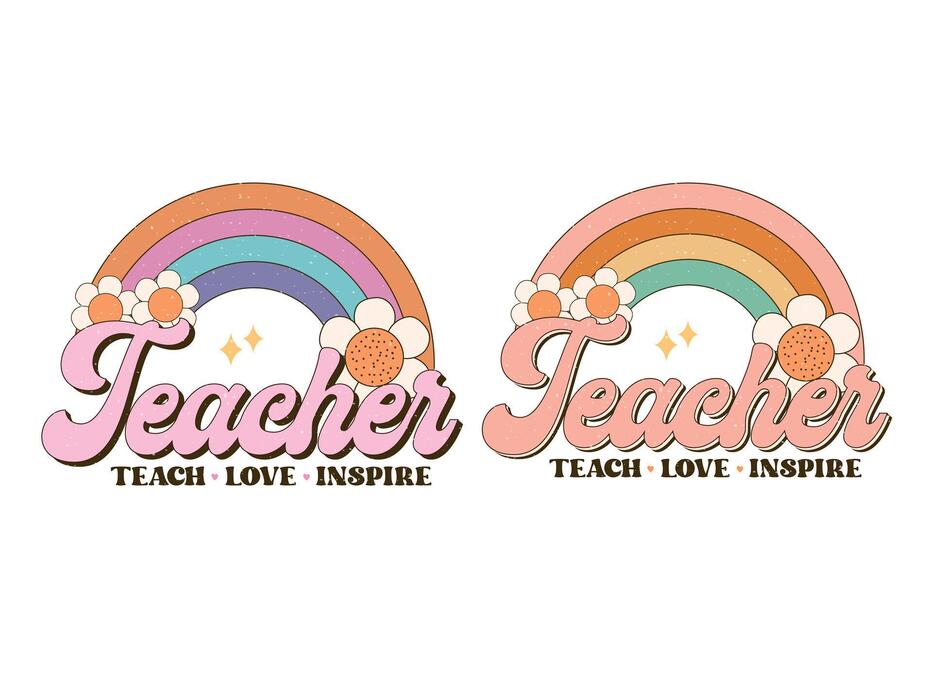 Teacher Rainbow Vector Art, Icons, and Graphics for Free Download