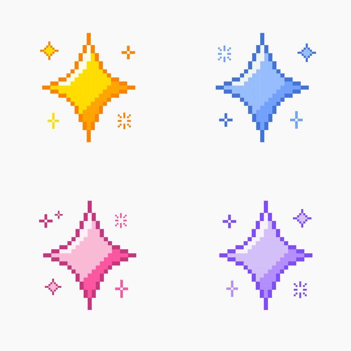 Pixel Sparkle Vector Art, Icons, and Graphics for Free Download