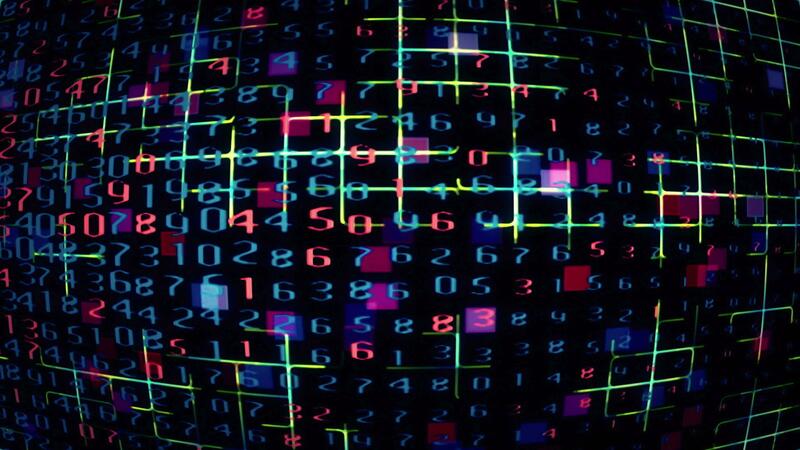 Data Flickers On An Animating Grid Loop 26401526 Stock Video At Vecteezy