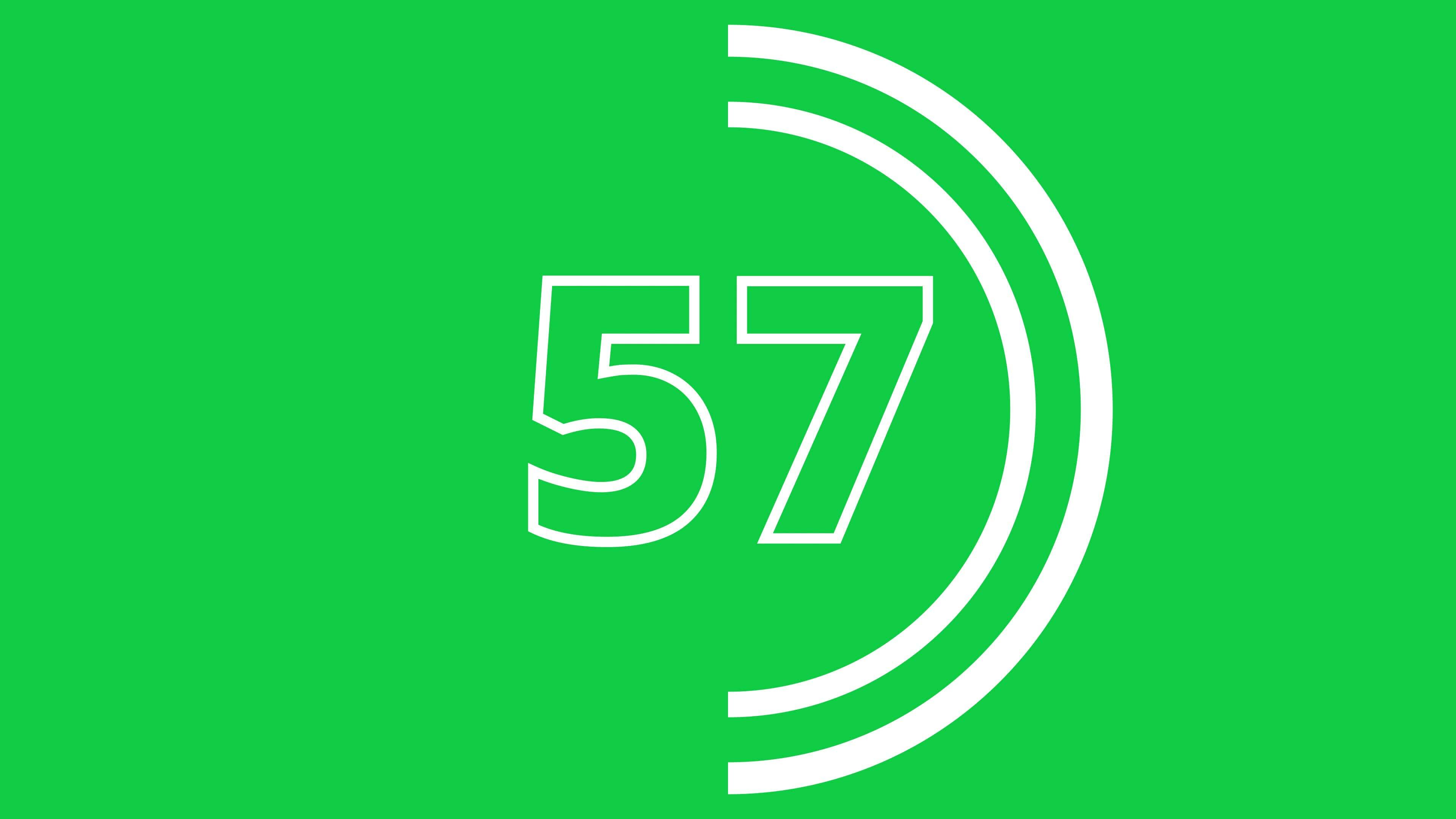 1 Minute Countdown Timer With Radial Looping Dual Circle Frame Effect