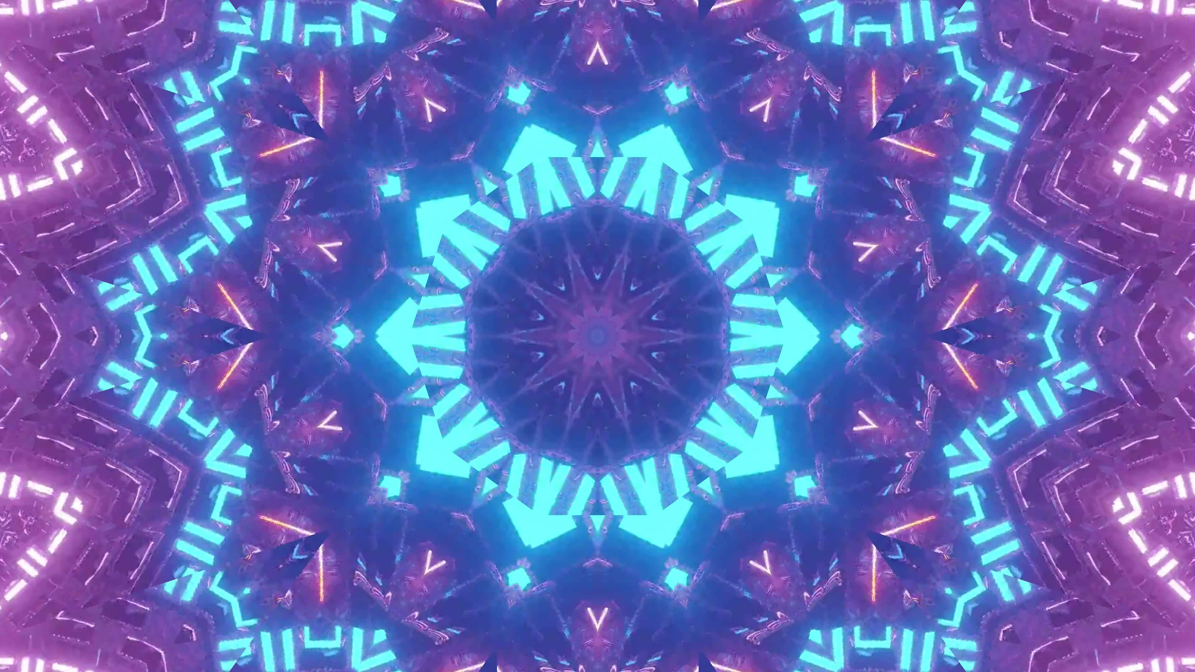 3d Kaleidoscope Mandala Abstract Background Beautiful Art Colorful Pattern 3d Animation