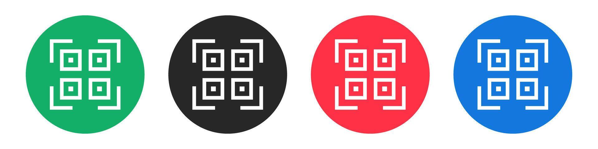 Circle Qr Code Vector Art Icons And Graphics For Free Download