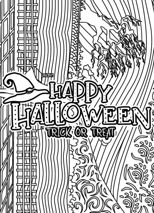 Halloween Coloring Book Cover Vector Art, Icons, and Graphics for Free ...