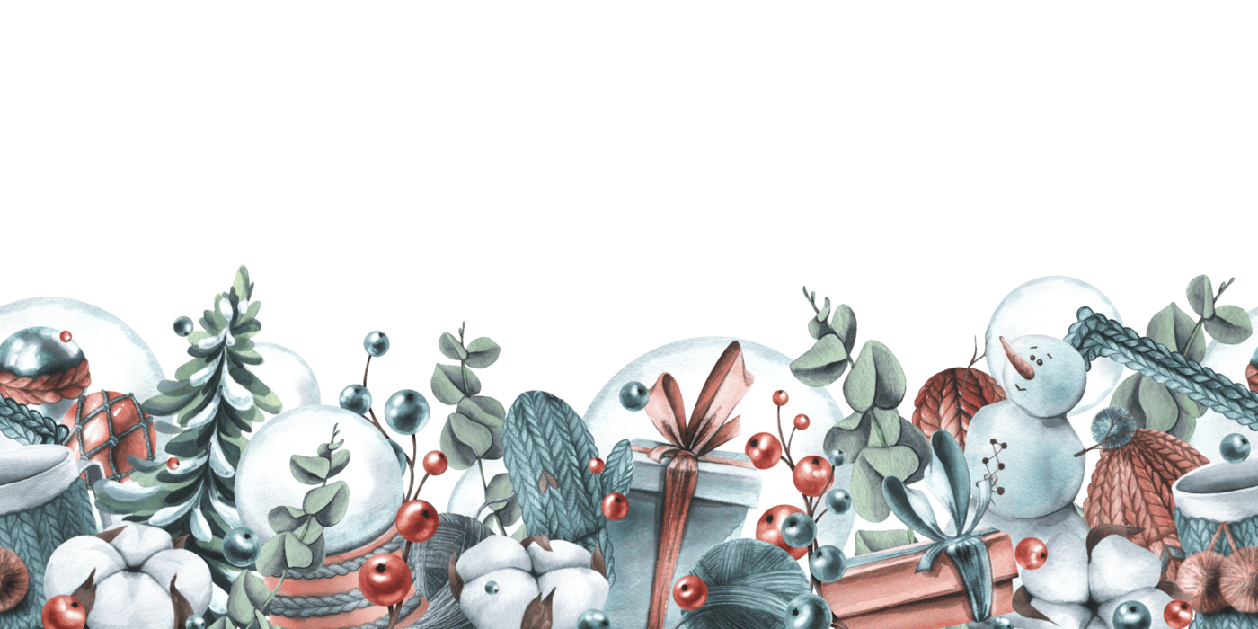 Christmas Border Watercolor PNGs for Free Download