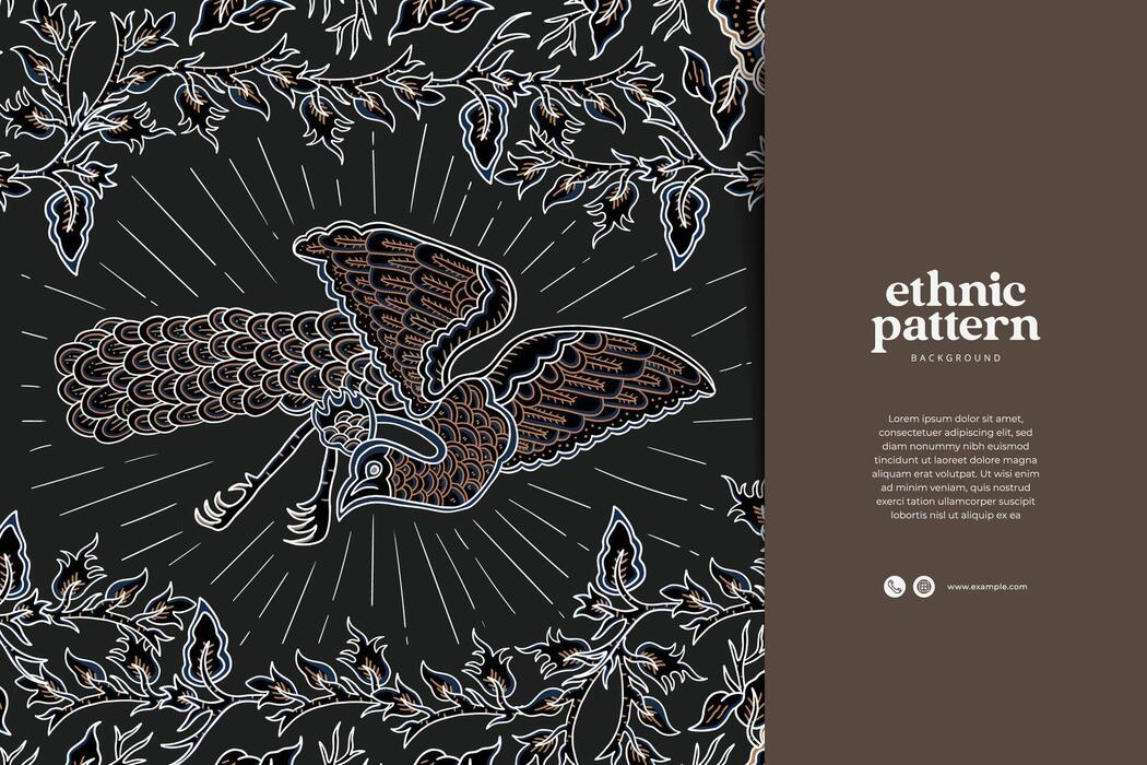Batik Merak Vector Art, Icons, and Graphics for Free Download