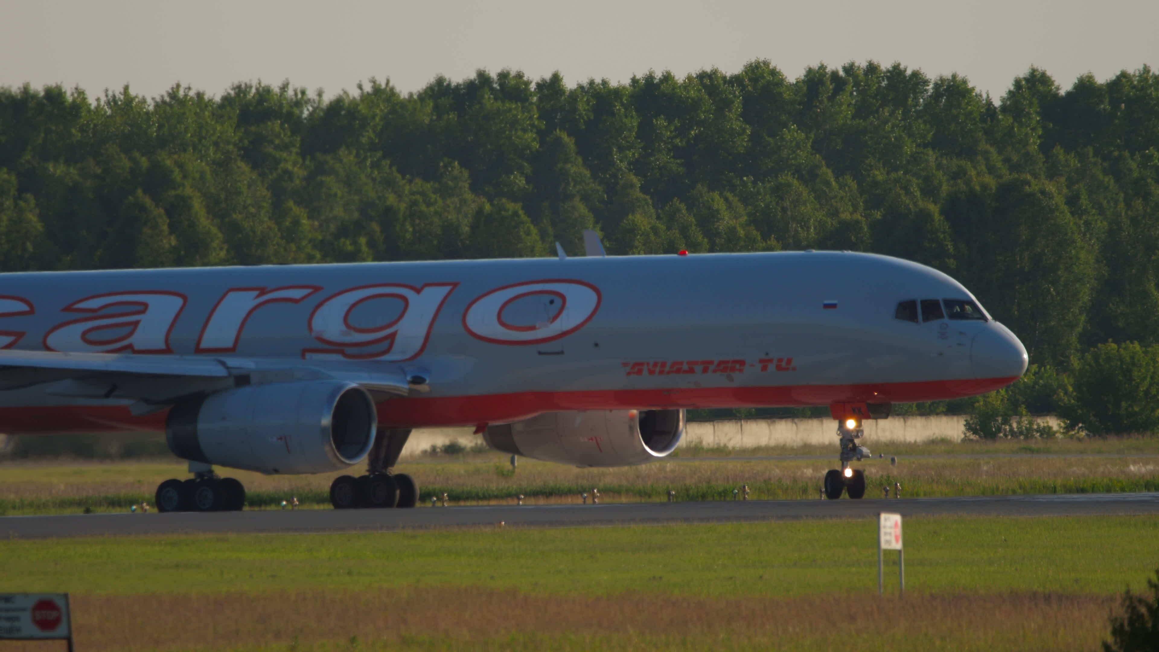 NOVOSIBIRSK, RUSSIAN FEDERATION JUNE 10, 2020 - Aviastar Cargo Boeing 757 VQ BKK turning from a ...