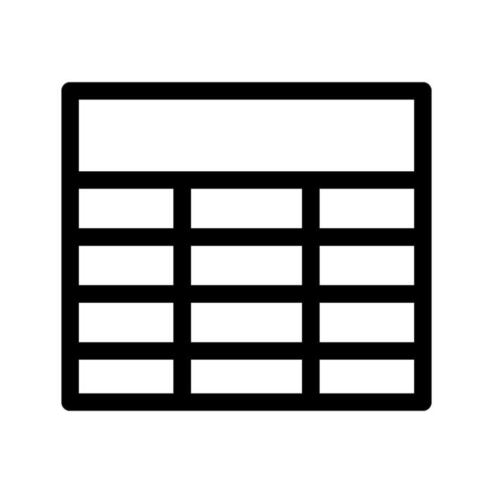 Data Table Icon Vector Art, Icons, and Graphics for Free Download