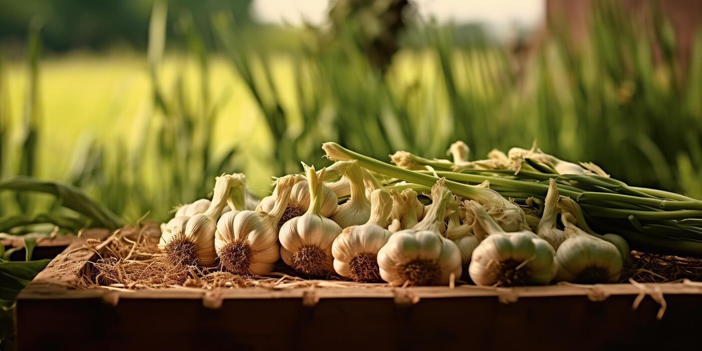 Garlic Field Stock Photos, Images and Backgrounds for Free Download