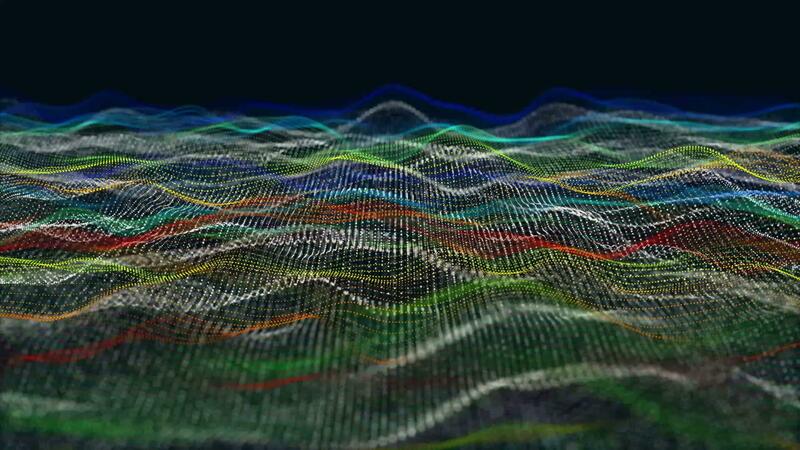 Abstract Dynamic Particle Wave Of Lines Futuristic Glowing Particle Lines Digital Background