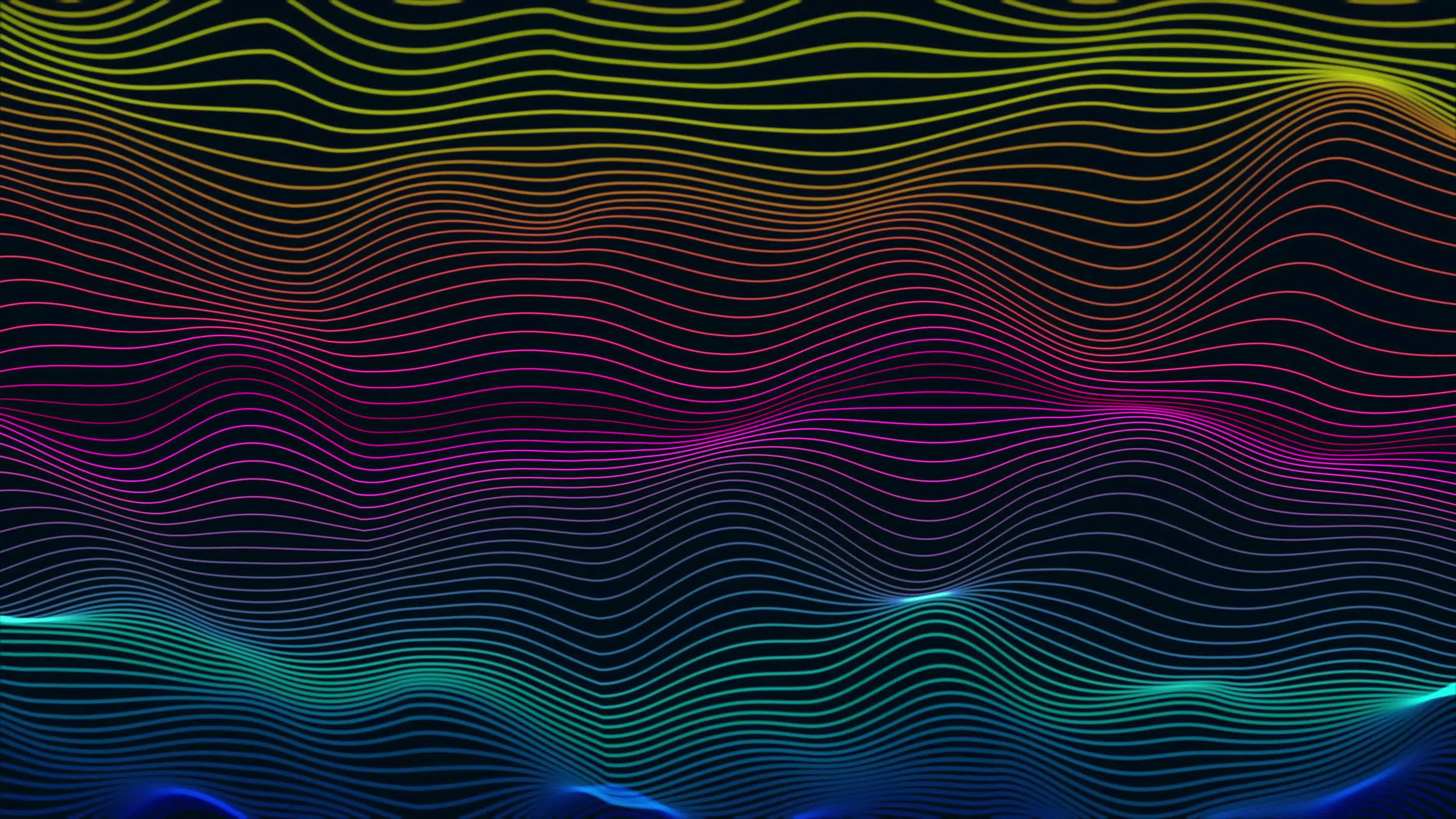 Abstract Dynamic Particle Wave Of Lines Futuristic Glowing Particle Lines Digital Background