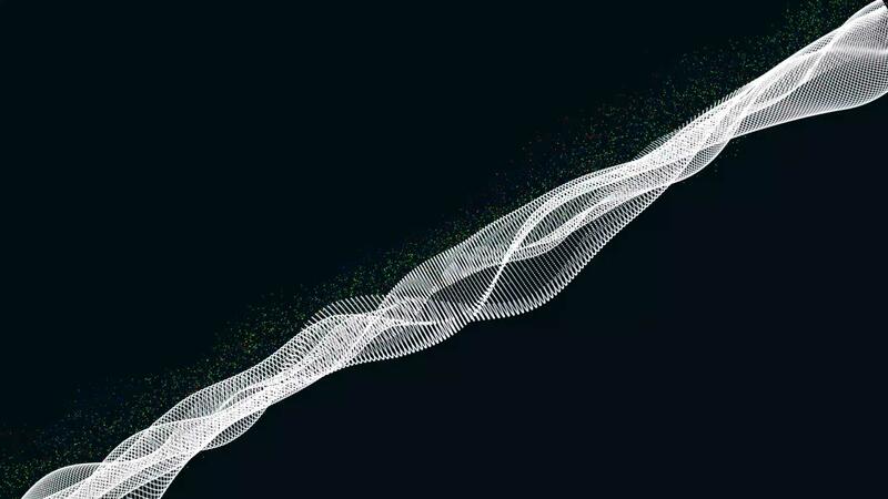 Abstract Dynamic Particle Wave Of Lines Futuristic Glowing Particle Lines Digital Background