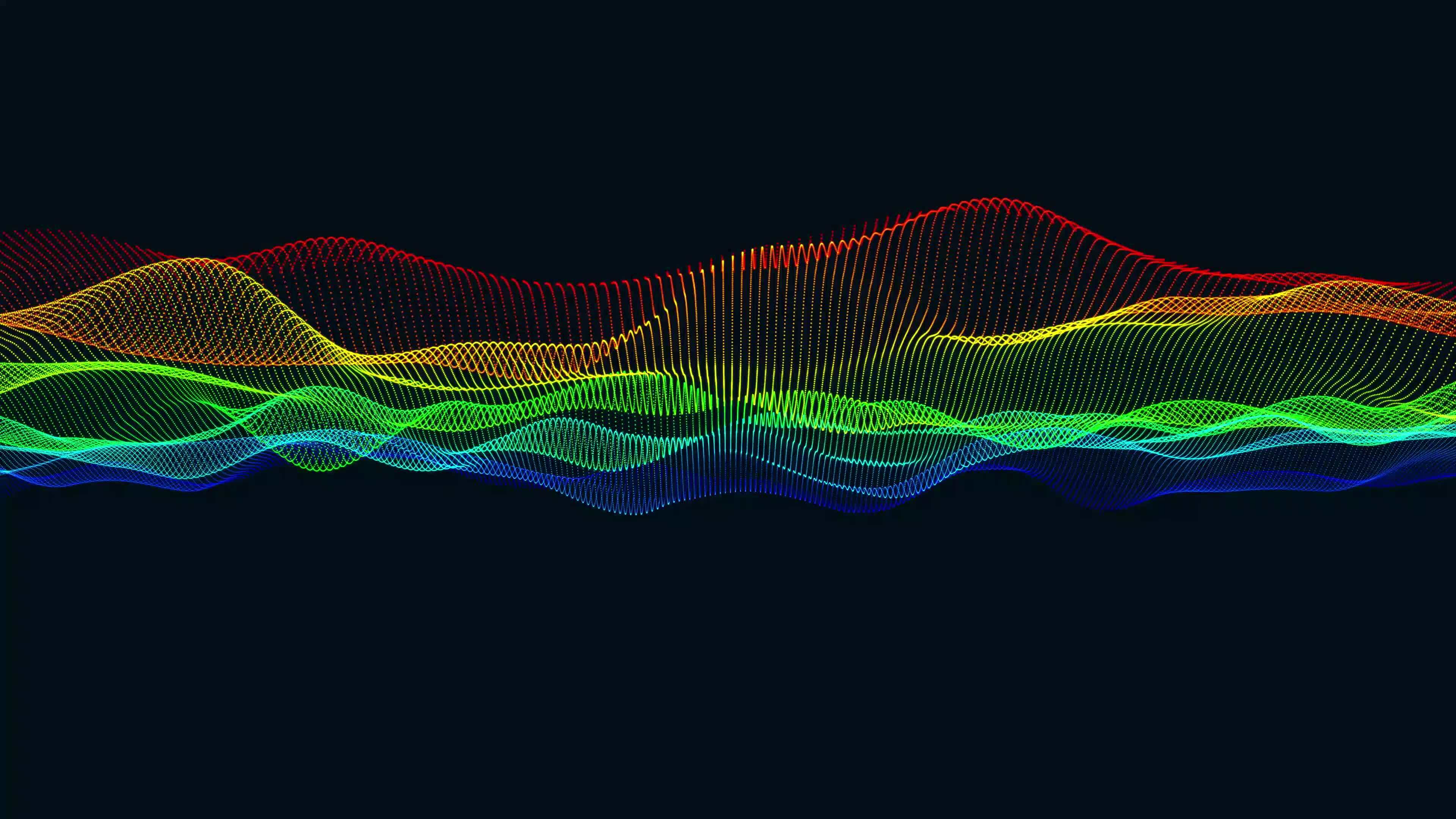 Abstract Dynamic Particle Wave Of Lines Futuristic Glowing Particle