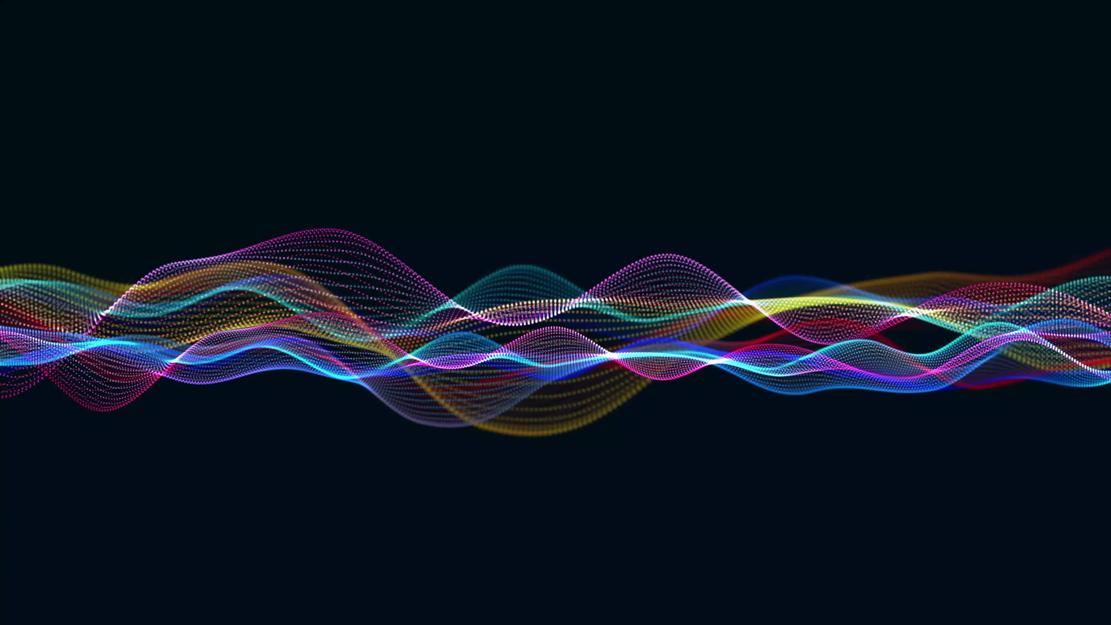 Abstract Dynamic Particle Wave Of Lines Futuristic Glowing Particle