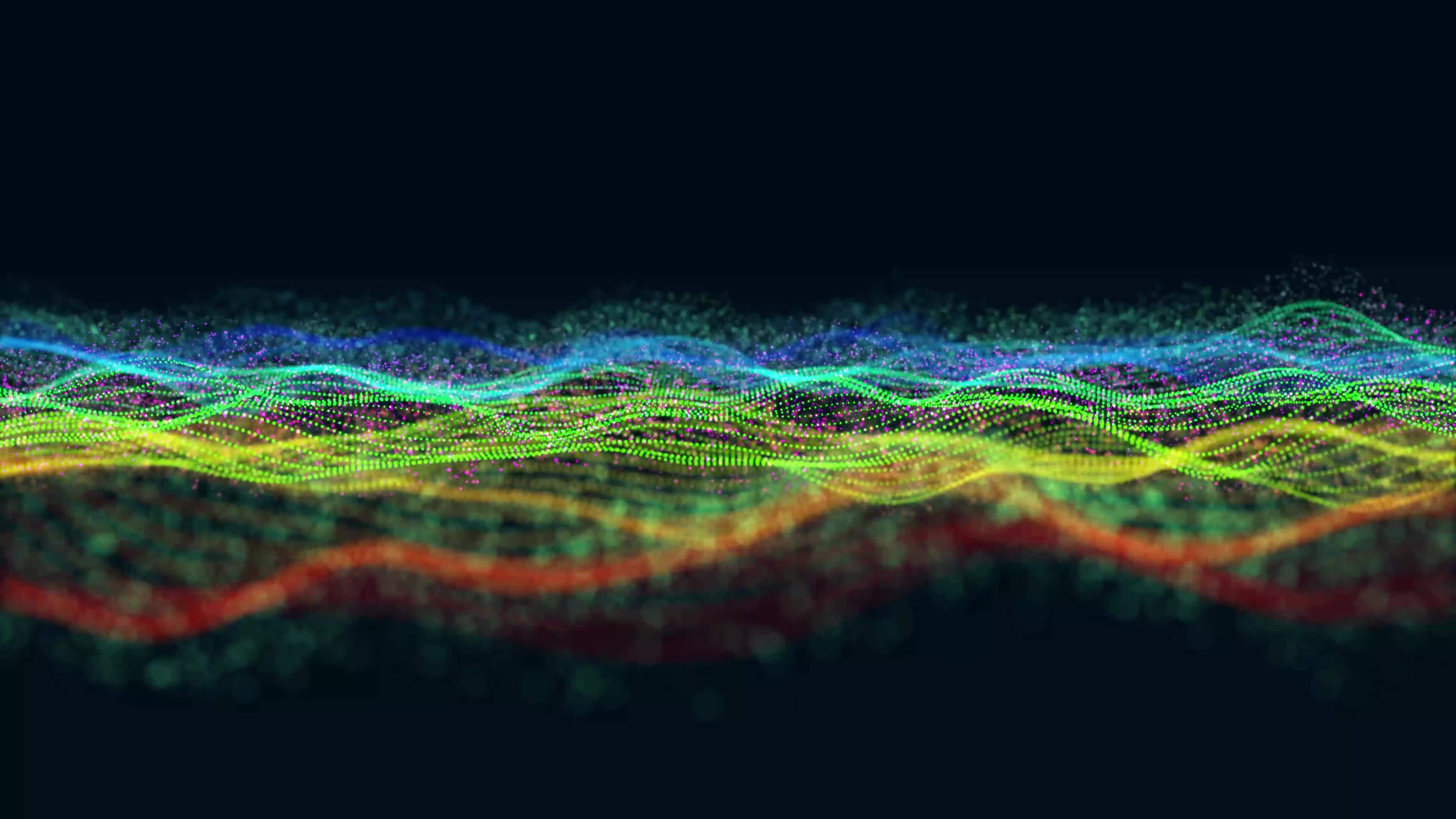 Abstract Dynamic Particle Wave Of Lines Futuristic Glowing Particle