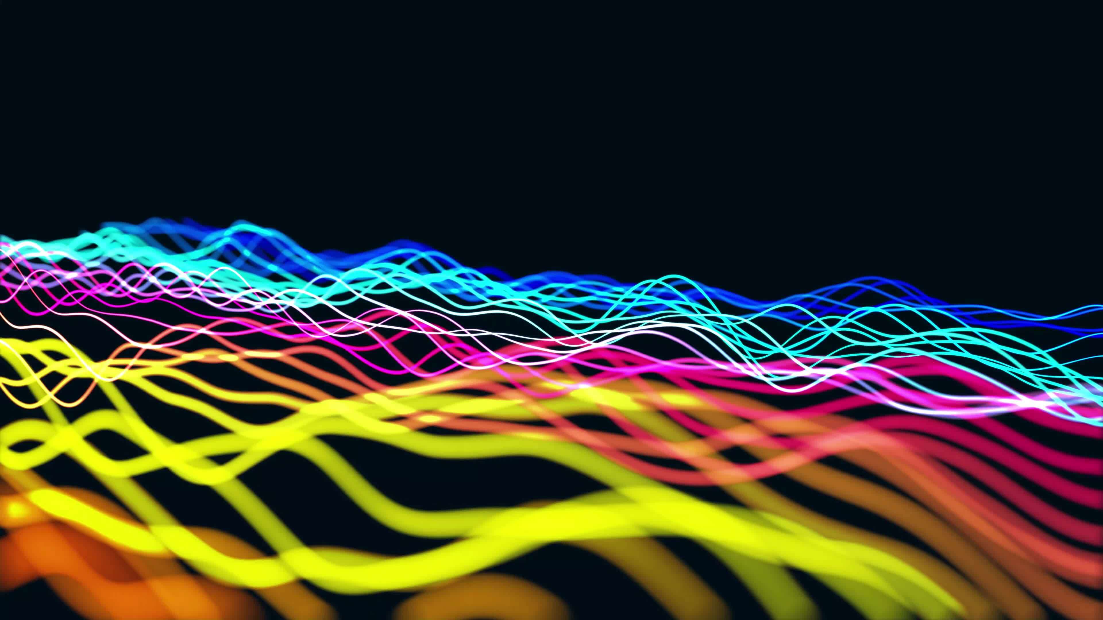 Abstract Dynamic Particle Wave Of Lines Futuristic Glowing Particle Lines Digital Background