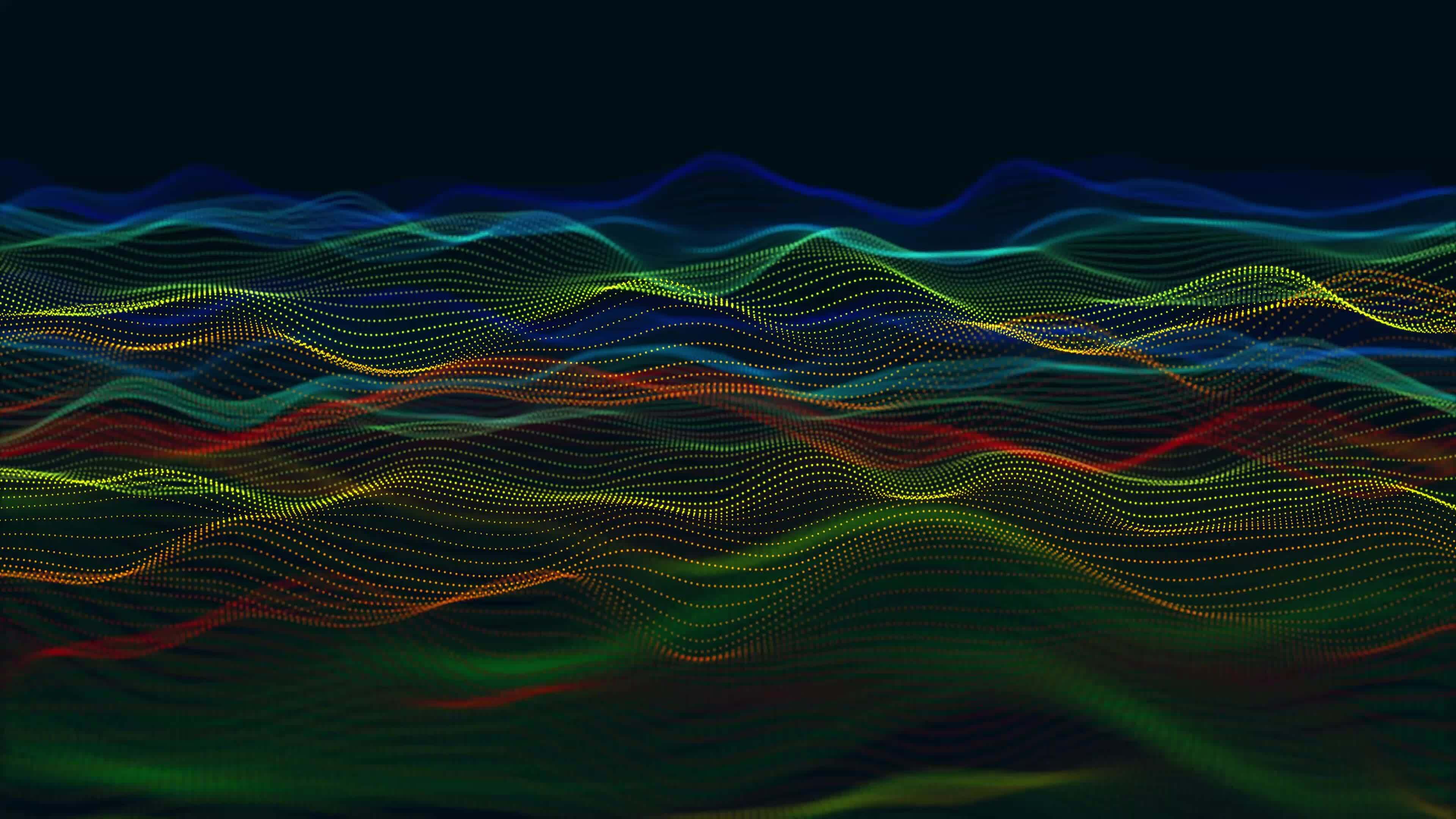 Abstract Dynamic Particle Wave Of Lines Futuristic Glowing Particle Lines Digital Background