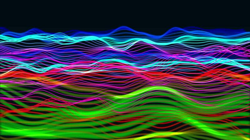 Abstract Dynamic Particle Wave Of Lines Futuristic Glowing Particle Lines Digital Background
