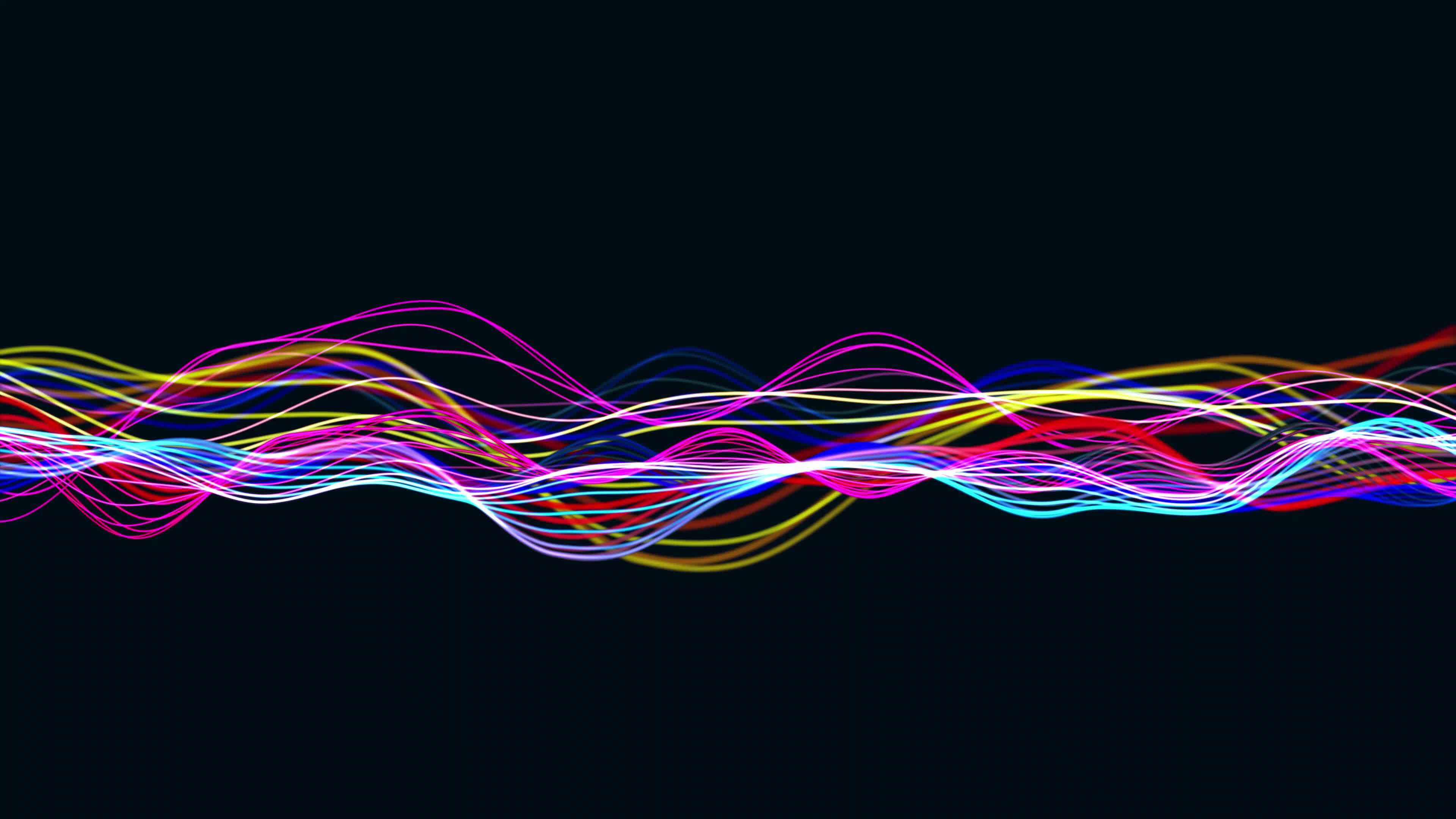 Abstract Dynamic Particle Wave Of Lines Futuristic Glowing Particle Lines Digital Background