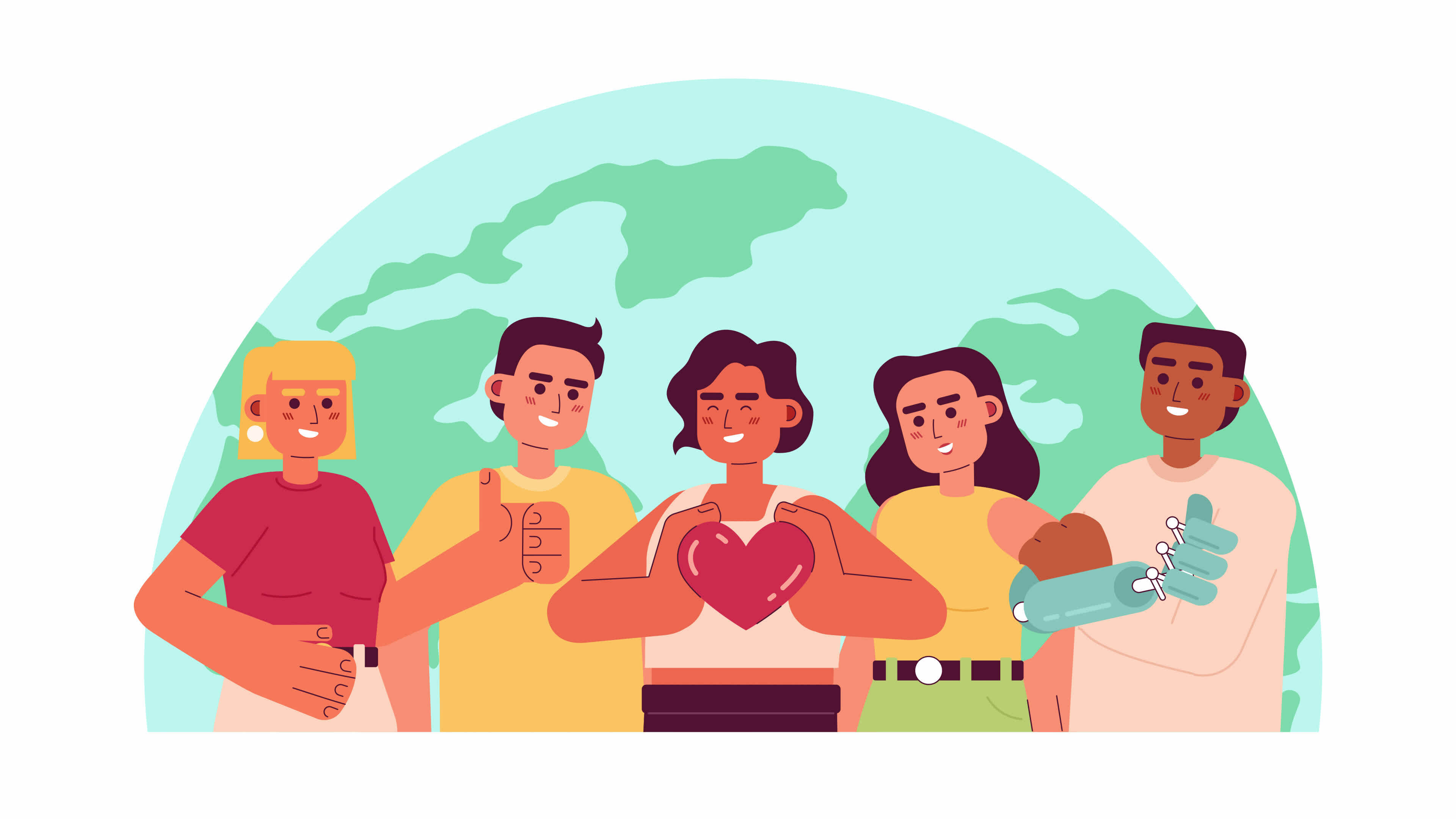 Worldwide diversity 2D animation. We are all equal 4K video motion ... Worldwide diversity 2D animation. We are all equal 4K video motion ...