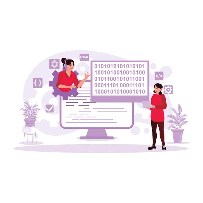 Female Developer Vector Art, Icons, and Graphics for Free Download