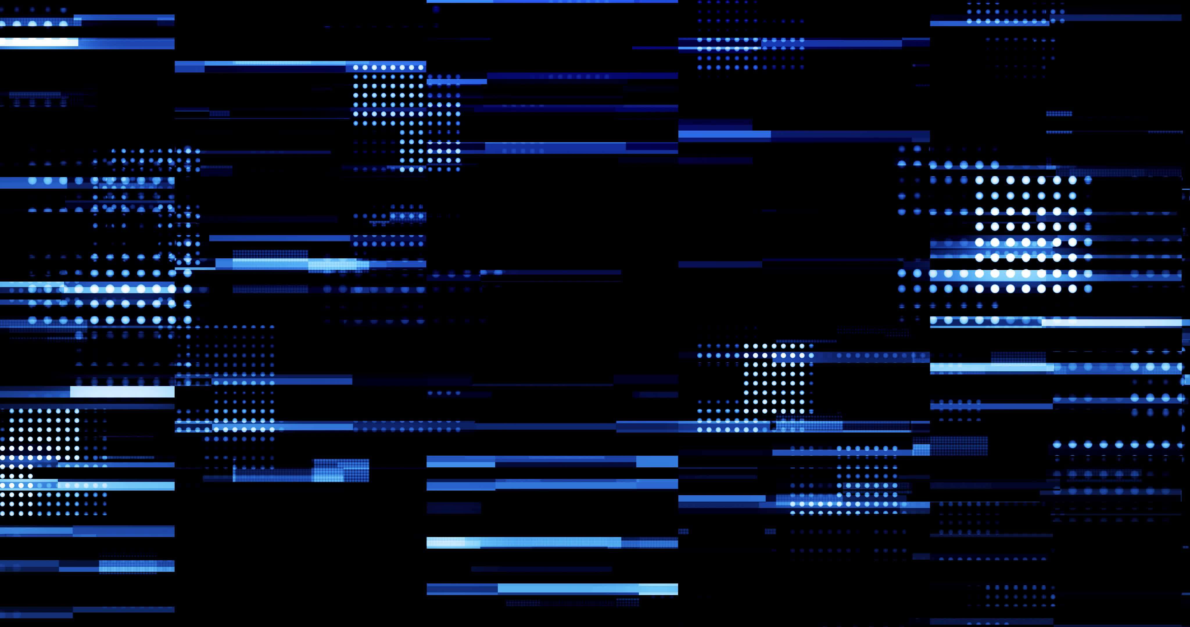 Digital background with particles and geometric shapes, data analysis technologies, network ...