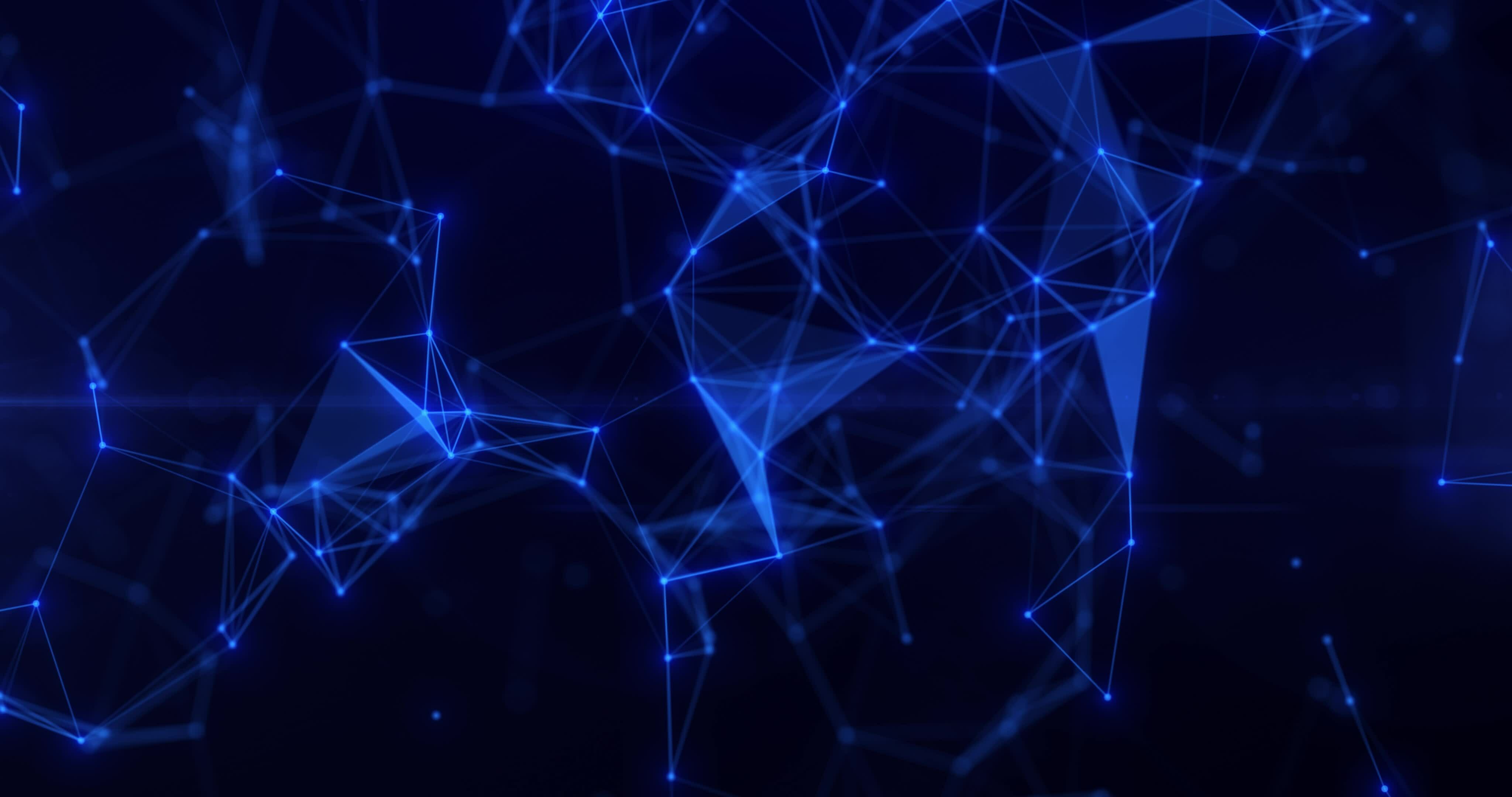 Abstract digital plexus of lines and dots. motion technology background. Network connection ...