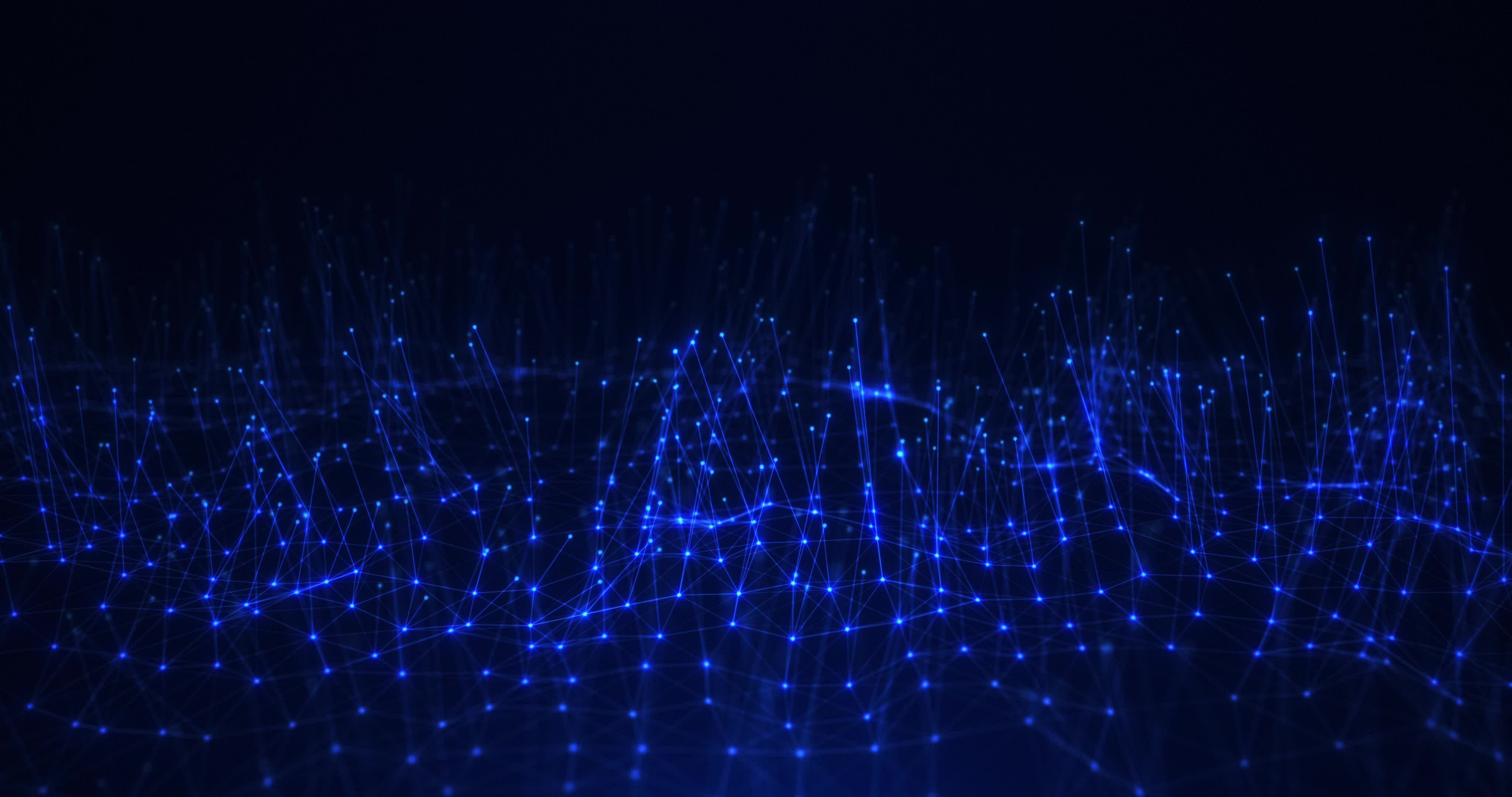 Abstract Plexus Of Geometric Shapes Connection Concept Big Data Visualization Network