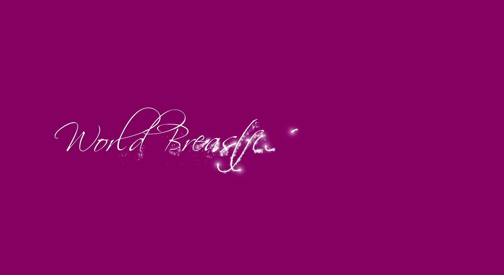 World Breastfeeding Week Lettering Animation With Particles 26748559