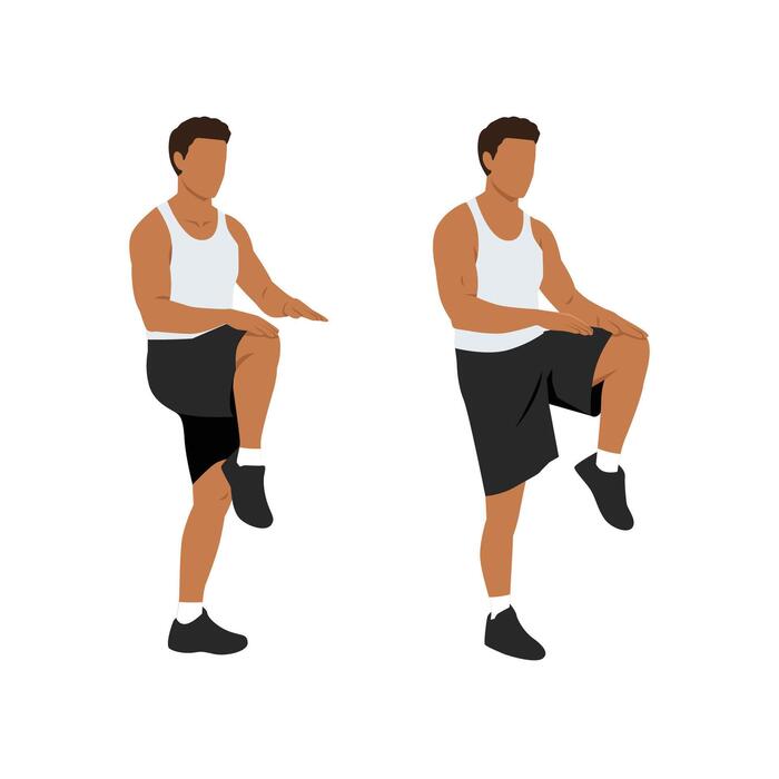 High Knees Exercise Vector Art, Icons, and Graphics for Free Download
