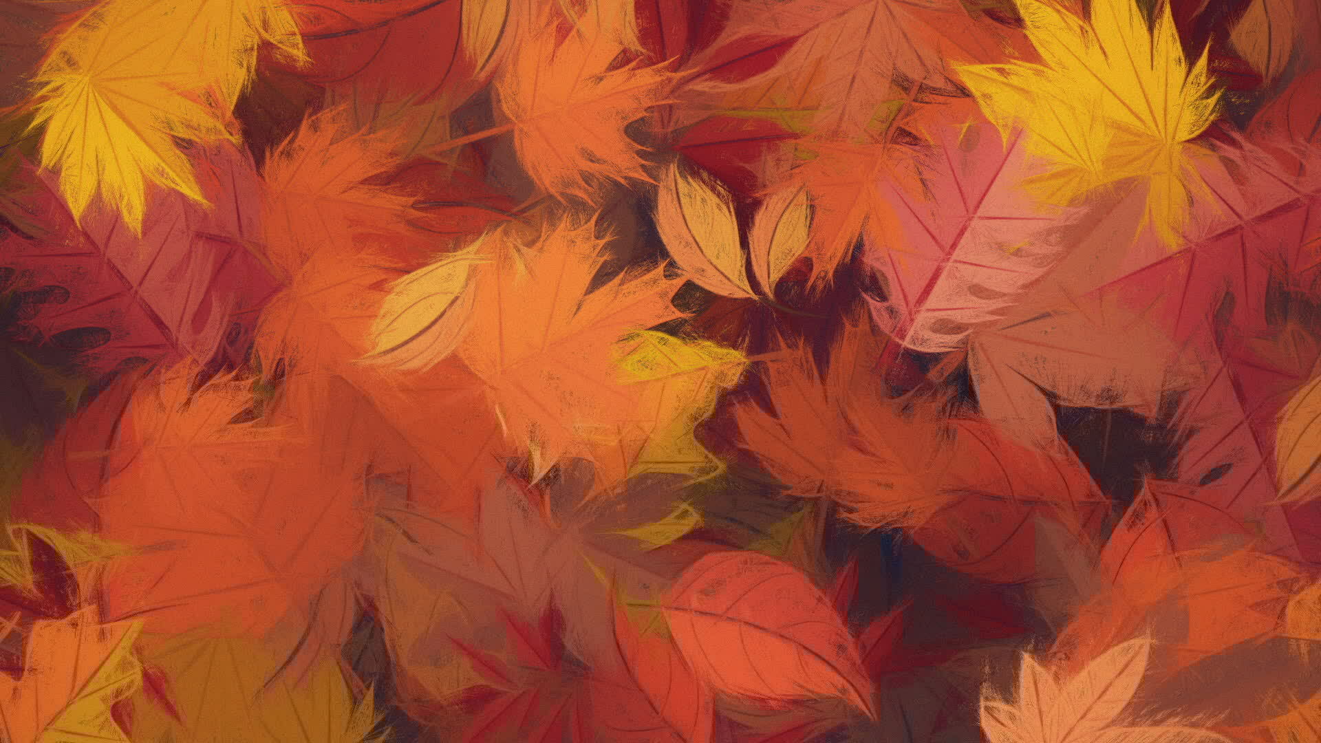 Animated Falling Leaves Background