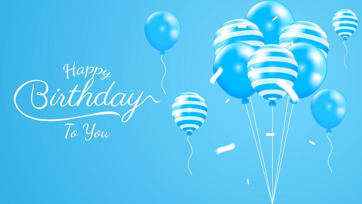 Happy Birthday Blue Background Vector Art, Icons, and Graphics for Free Download