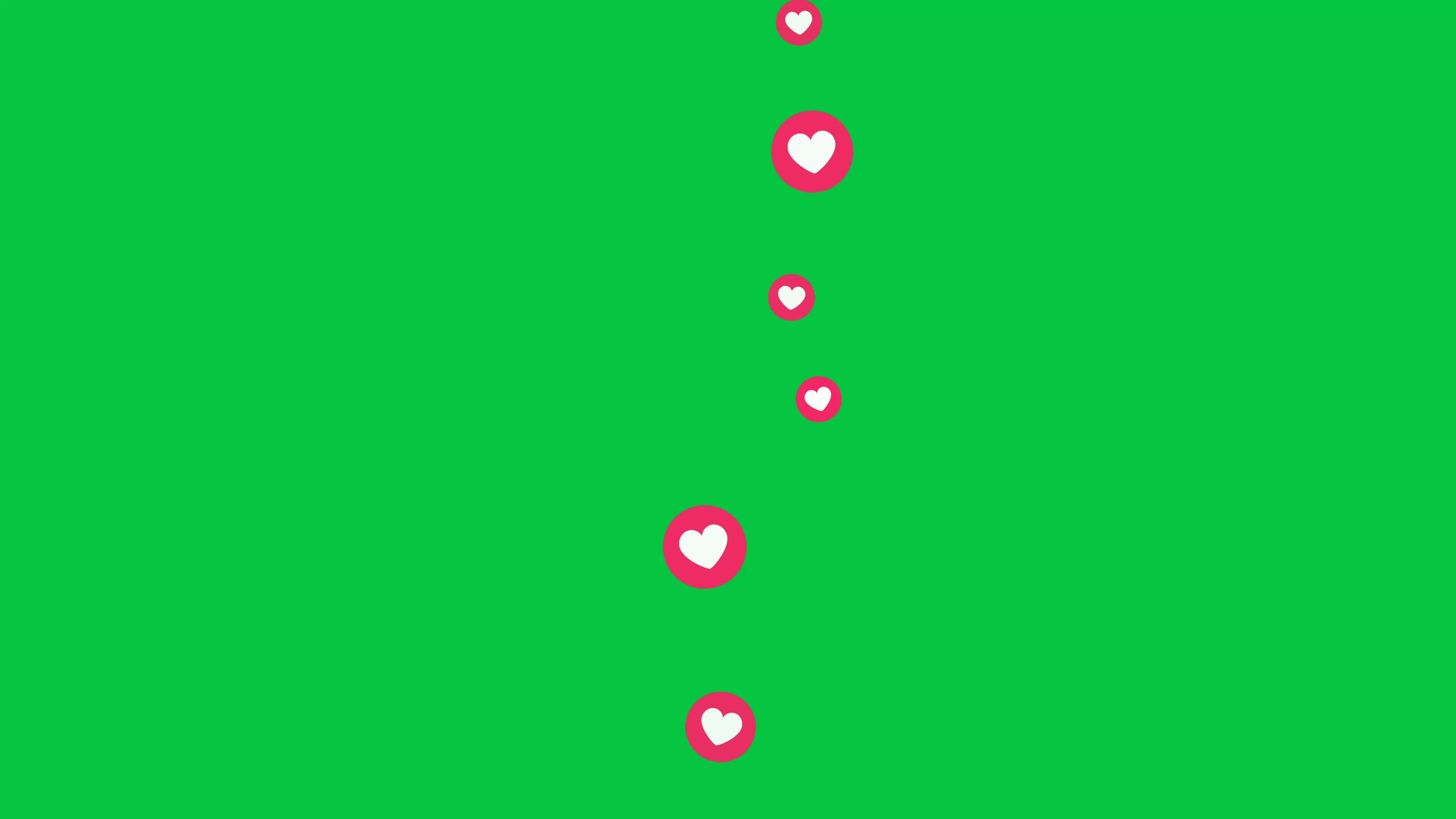 Facebook love reaction icon flying up animation, live stream video post love react viral video ...