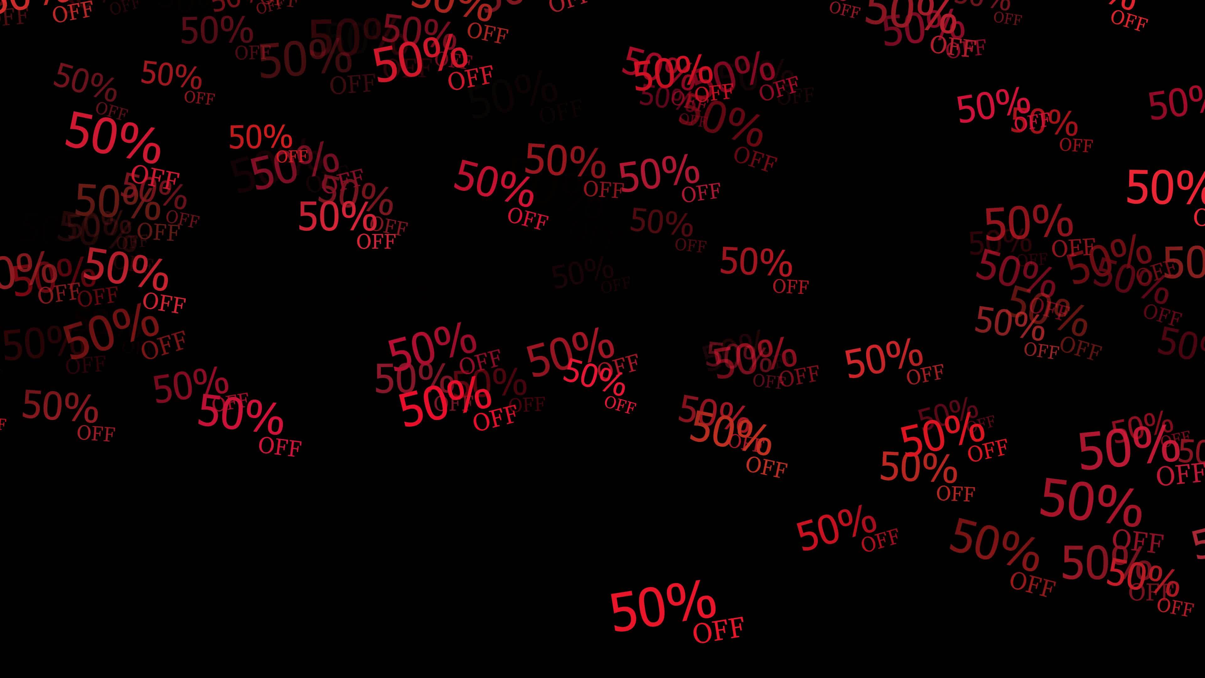 Discount Label Text Animation On Black Background. Sale 50 Percent Off ... Discount Label Text Animation On Black Background. Sale 50 Percent Off ...