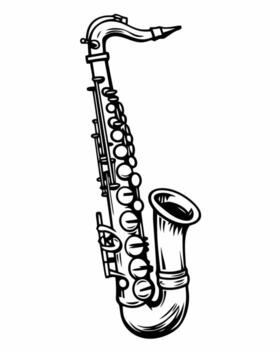 Coloring Pages Saxophone [2025]