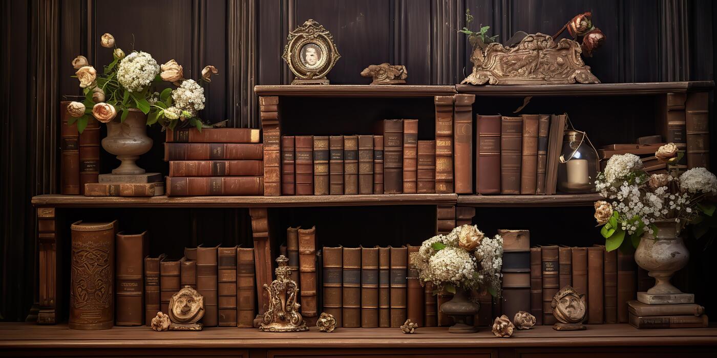 Vintage Bookshelf Stock Photos, Images and Backgrounds for Free Download