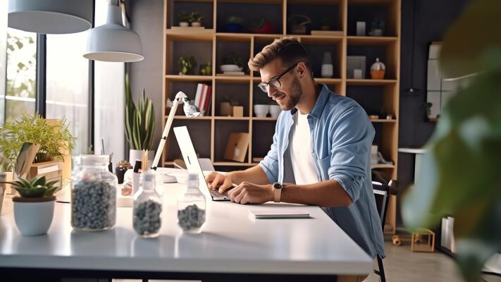 Man Working On Desk Stock Photos, Images and Backgrounds for Free Download