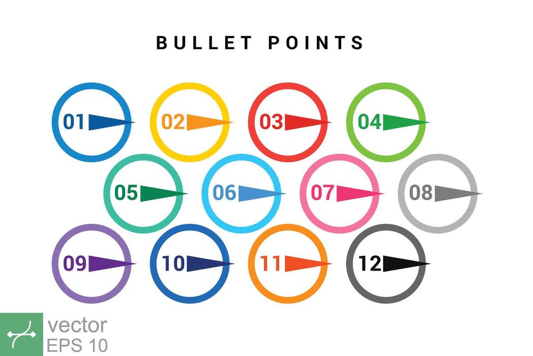Bullet Points Arrow Vector Art, Icons, and Graphics for Free Download