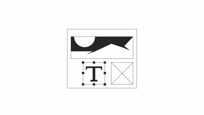Webpage Layout Bw Outline 2d Object Animation Landing Page Design