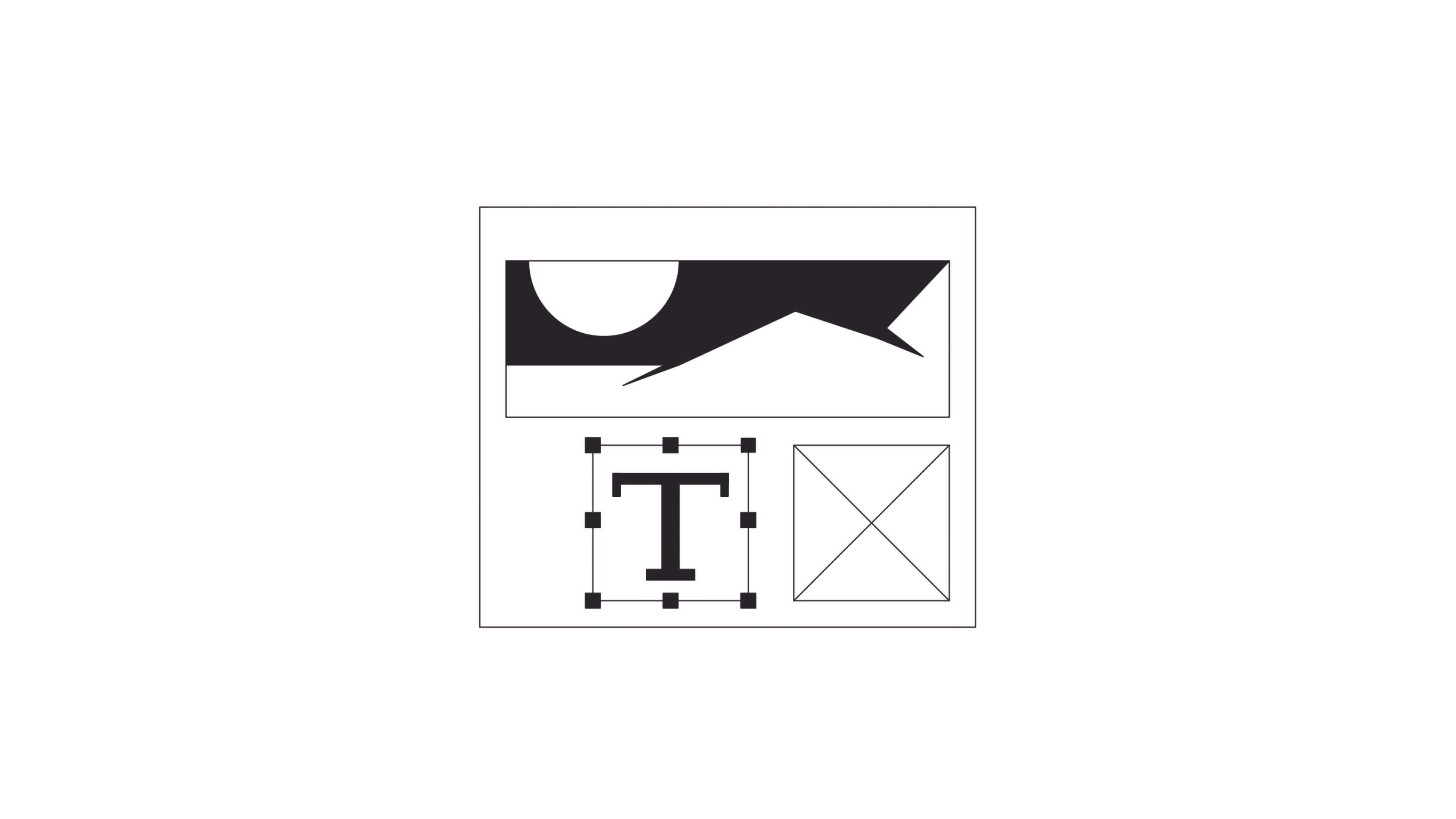 Webpage layout bw outline 2D object animation. Landing page design ... Webpage layout bw outline 2D object animation. Landing page design ...