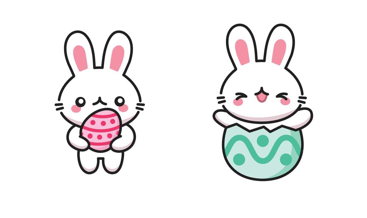 Kawaii Easter Vector Art, Icons, and Graphics for Free Download