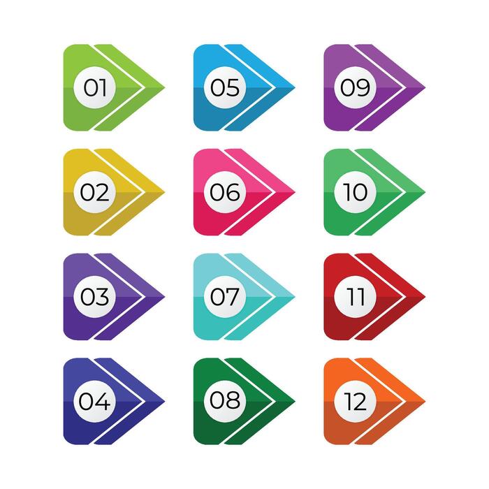 Colorful Bullet Points Vector Art, Icons, and Graphics for Free Download