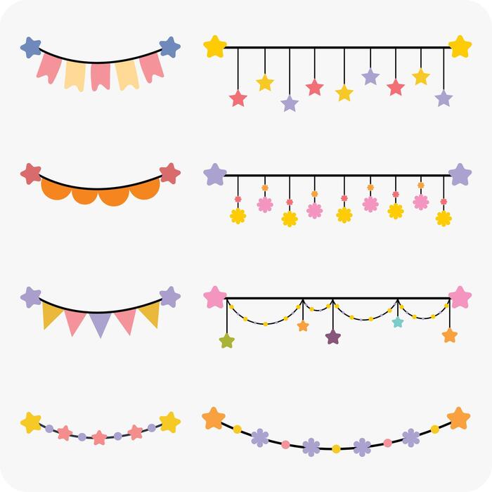 Bunting Border Vector Art, Icons, and Graphics for Free Download