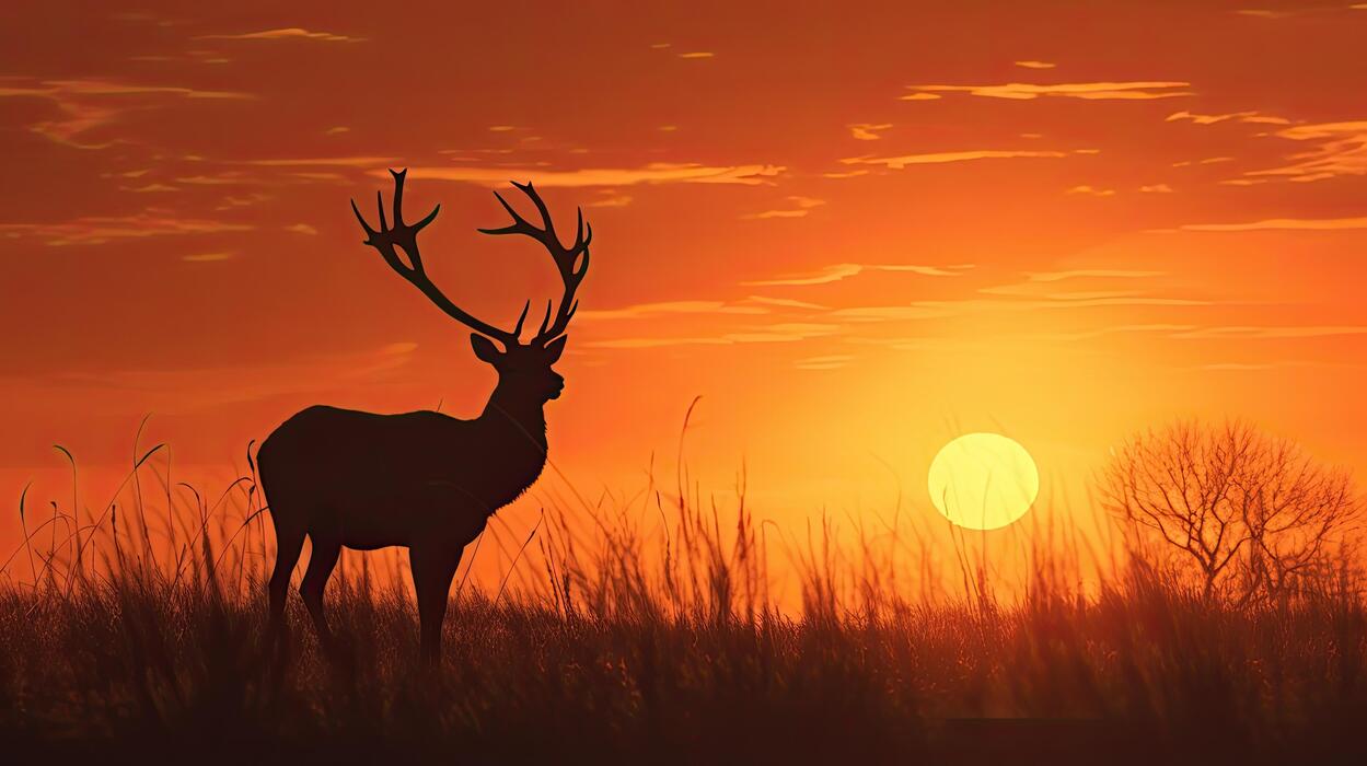 Deer Silhouette Stock Photos, Images and Backgrounds for Free Download