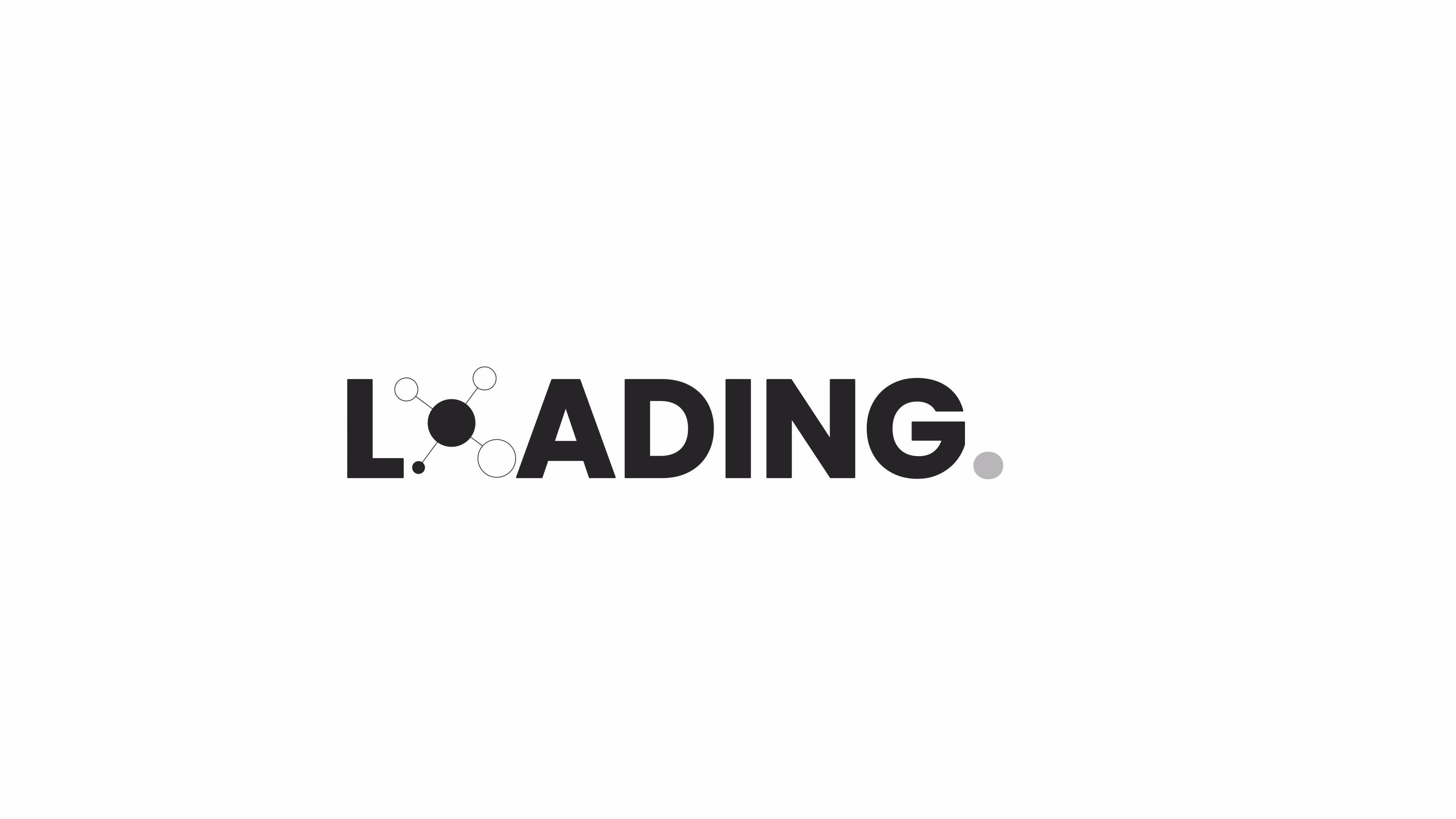 Textured Outlined Circle Black And White Loading Text Animation Monochromatic 2d Cartoon 4k