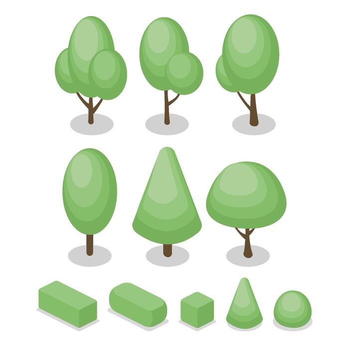 Axonometric Tree Vector Art, Icons, and Graphics for Free Download