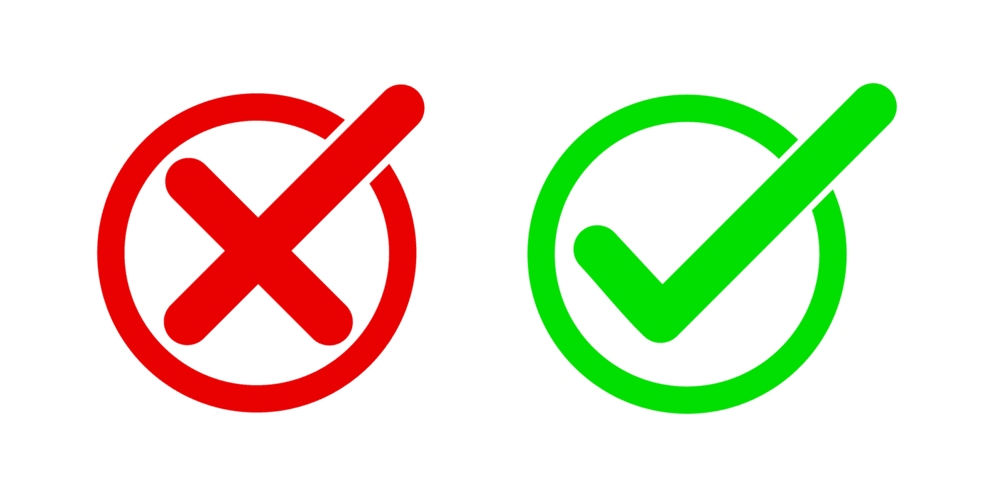 Green Tick And Red Cross PNGs for Free Download